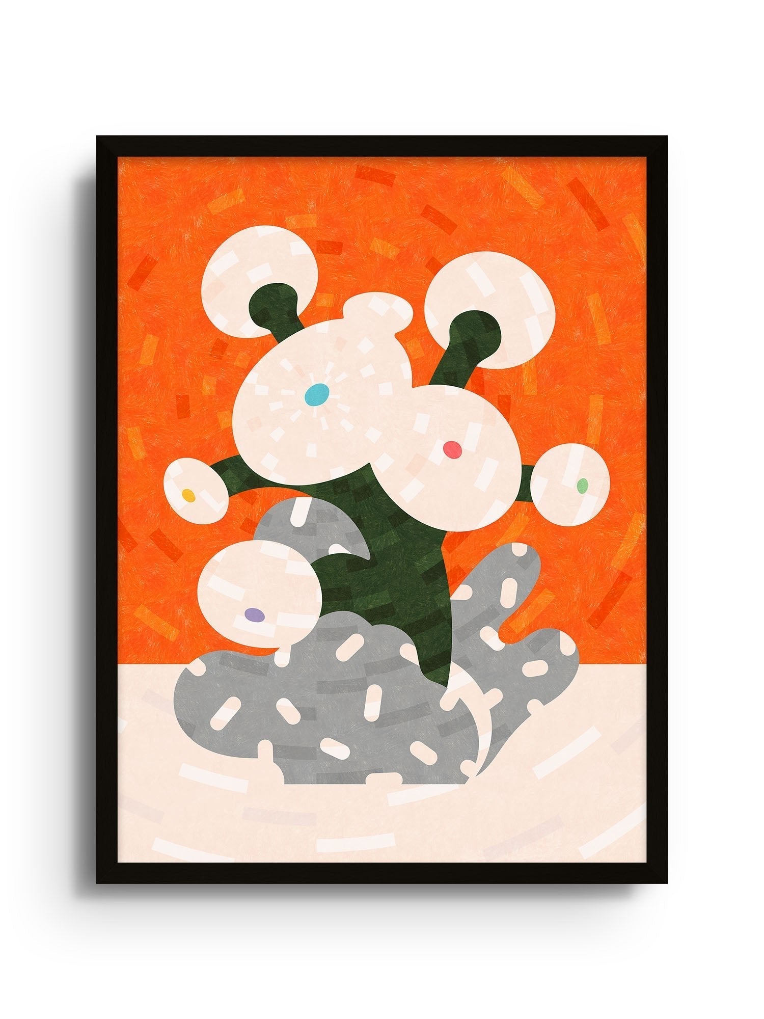 Geometric Abstract Art Print - Decorating Plants 03 by Monu | East Side Studio London