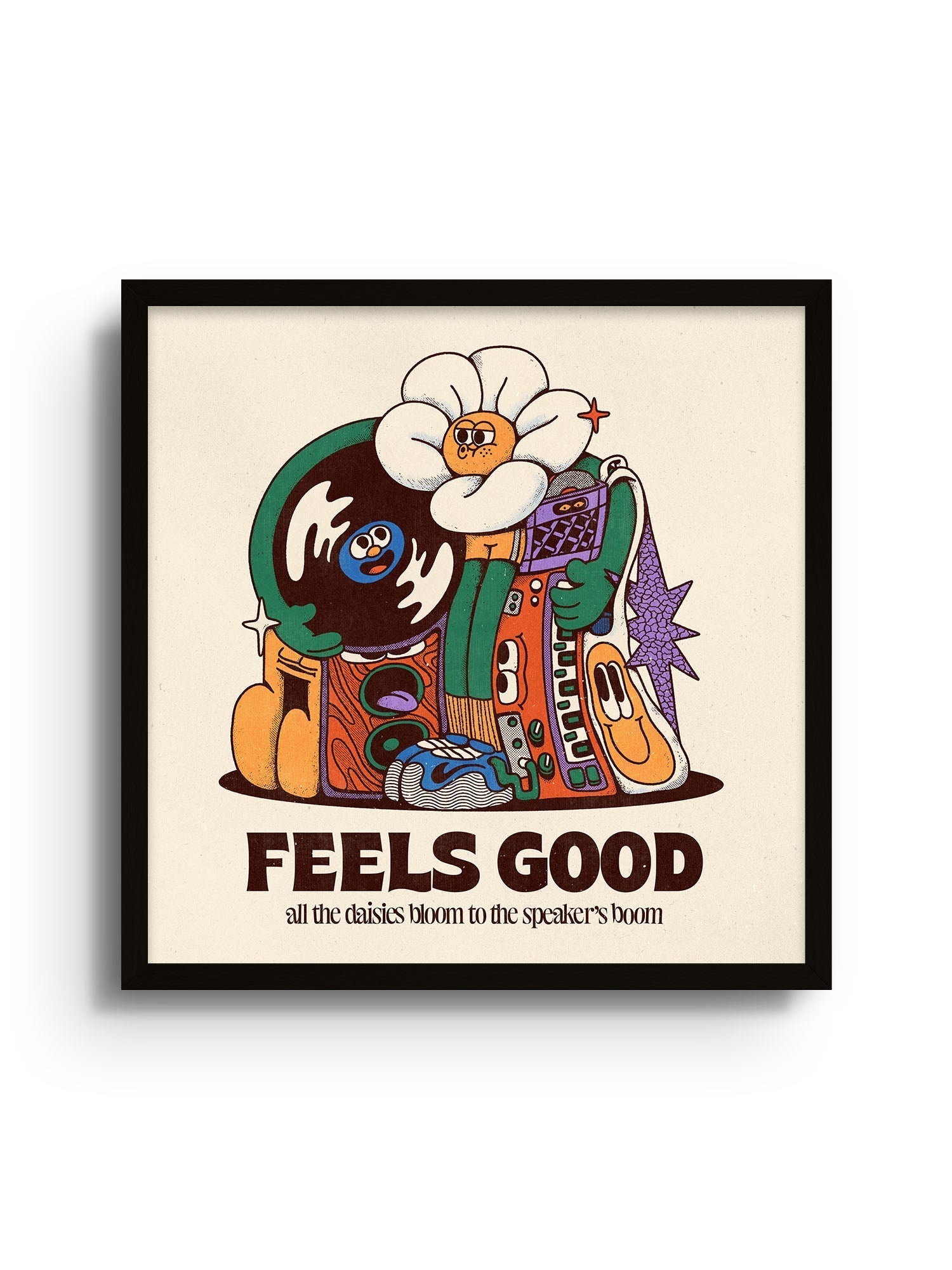 Retro Pop Art Print - Feels Good by My Sunbeam | East Side Studio London