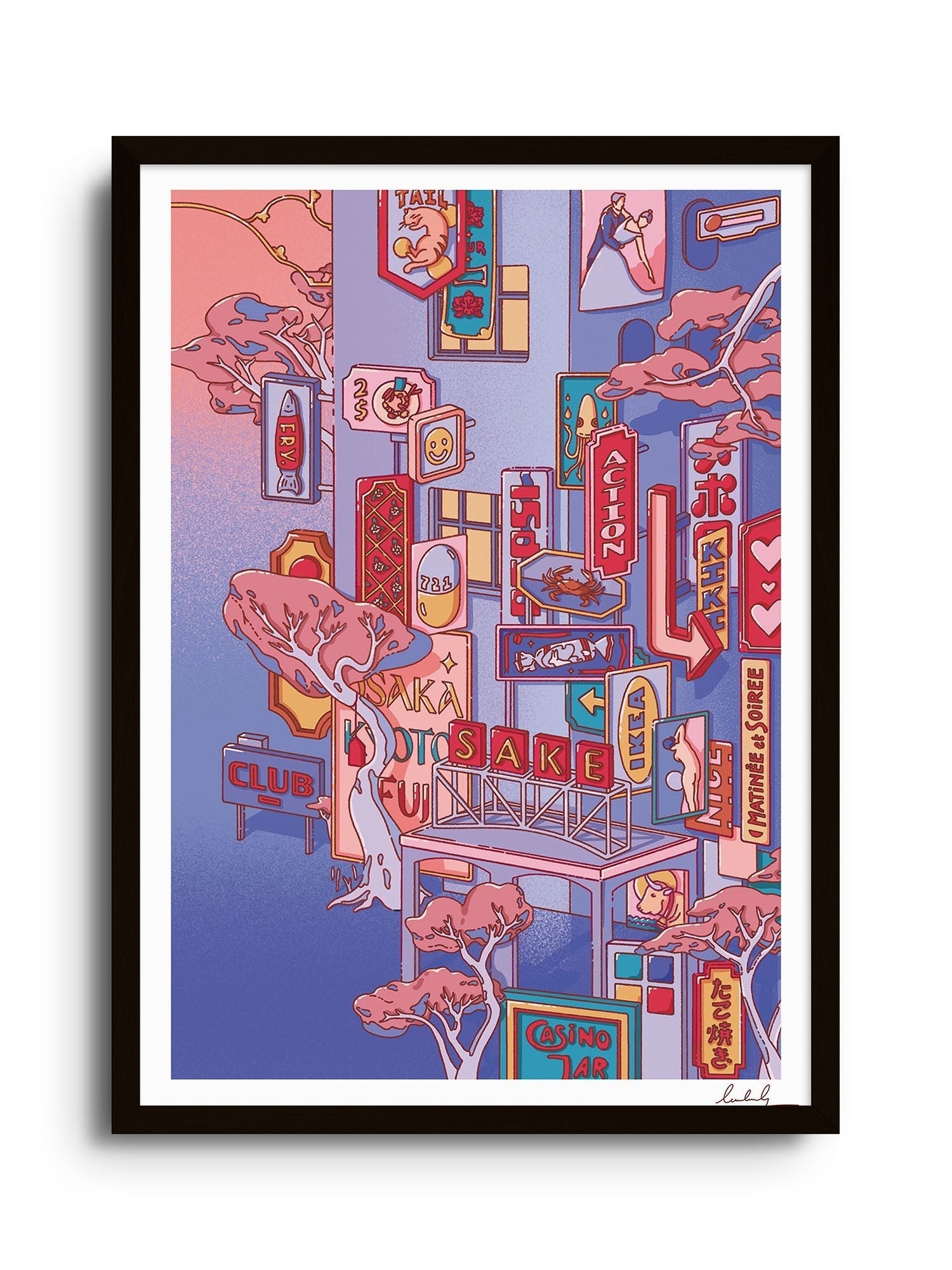 Surreal Graphic Art Print - Forest of Consumables II by Laurenleely | East Side Studio London