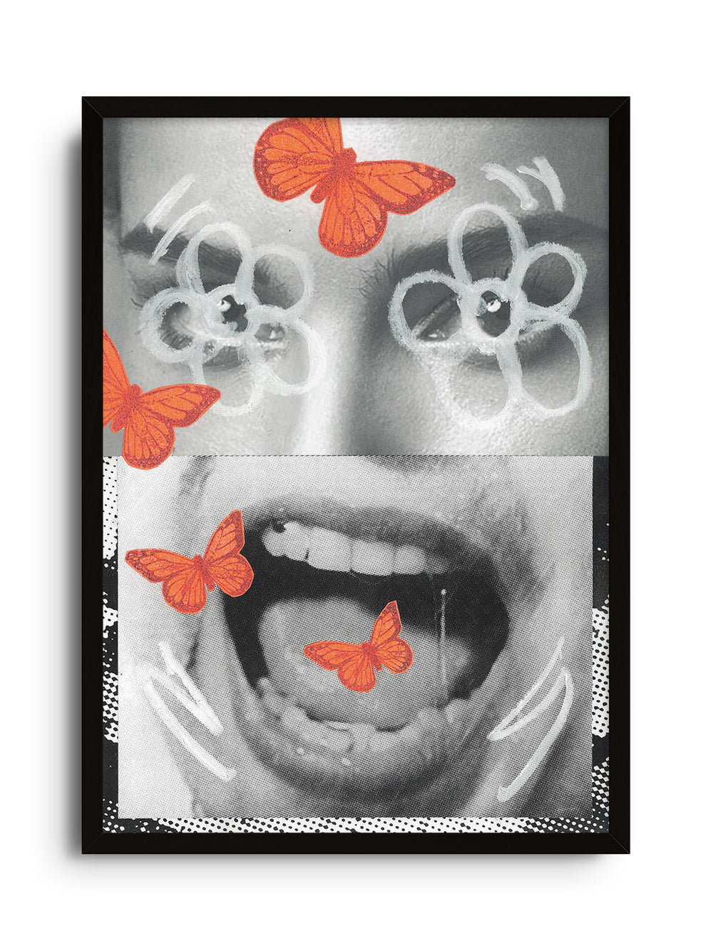 Collage Art Print – Don't Believe Everything You Hear by Chico Leong ...