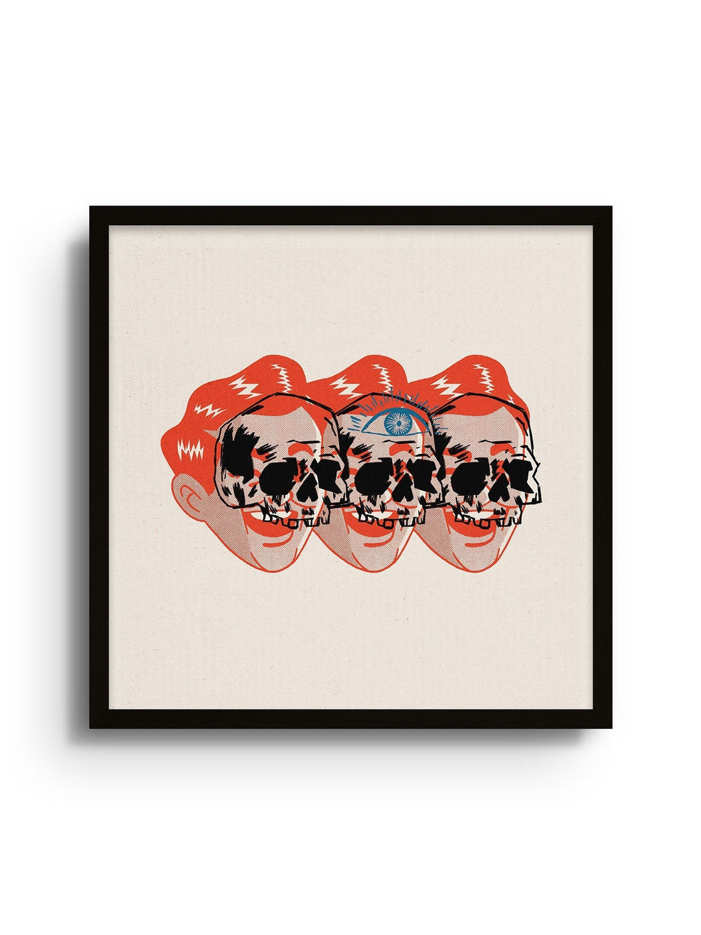 Surreal Graphic Art Print - 3 Skulls by whatsalexdrawn | East Side ...