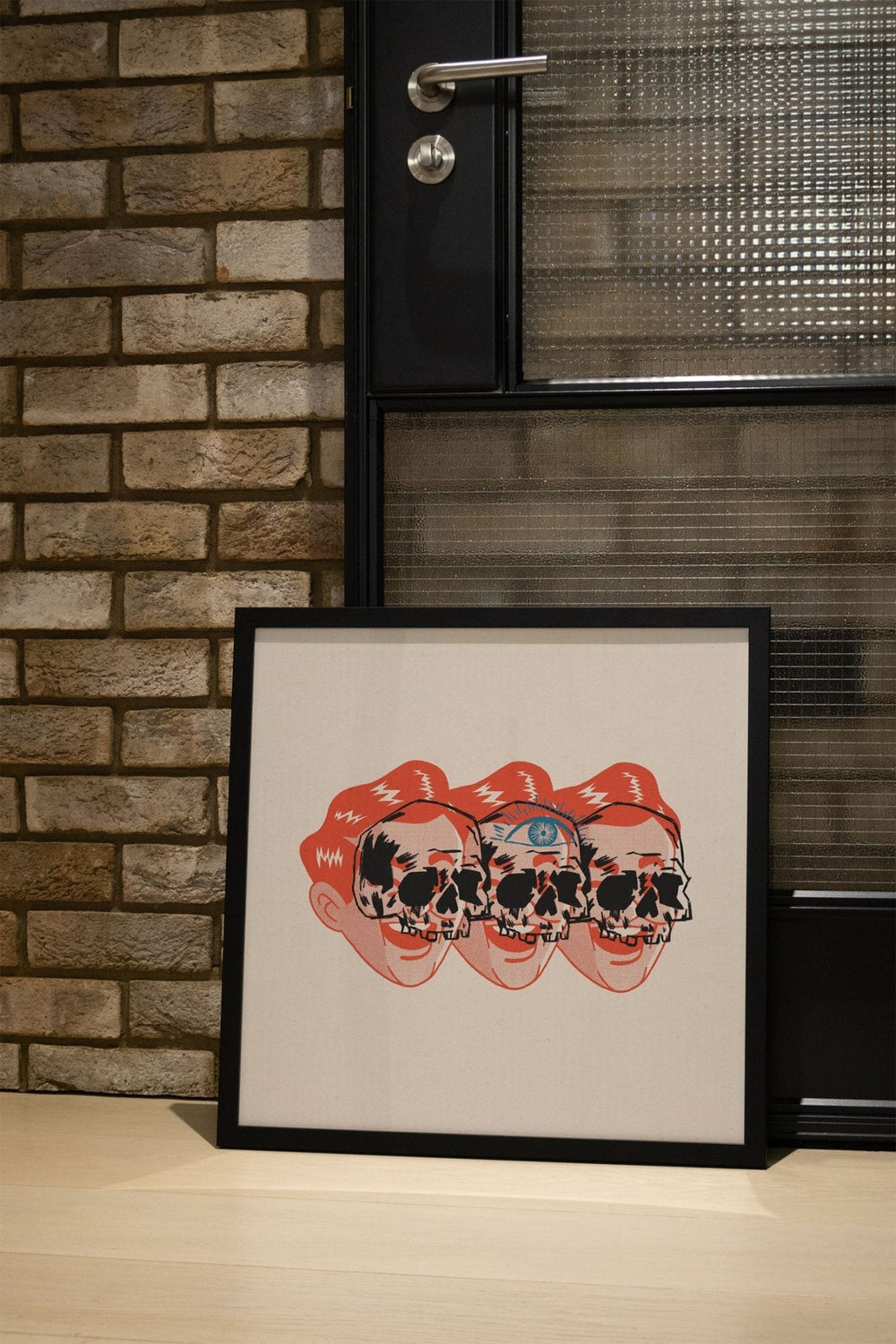 Surreal Graphic Art Print - 3 Skulls by whatsalexdrawn | East Side ...