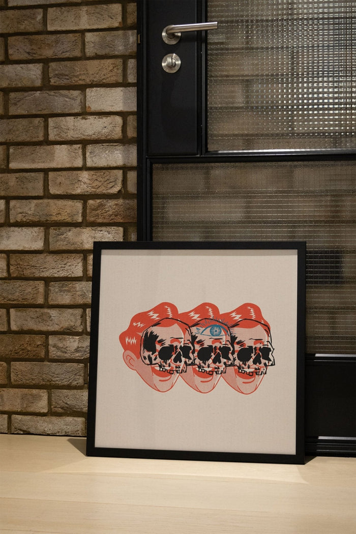 Surreal Graphic Art Print - 3 Skulls by whatsalexdrawn | East Side ...