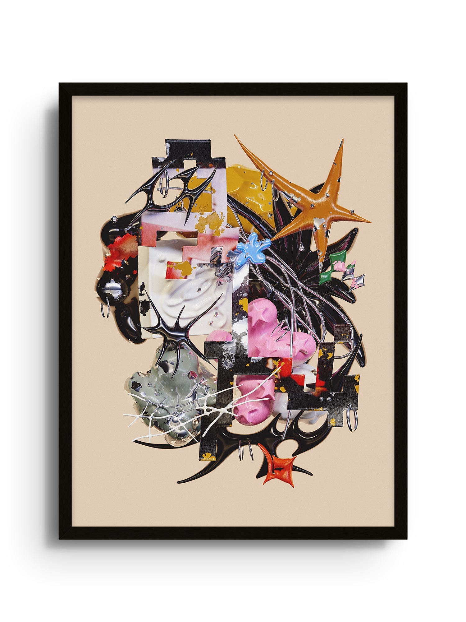Abstract Collage Art Print - Attention Span by Kitasavi | East Side ...