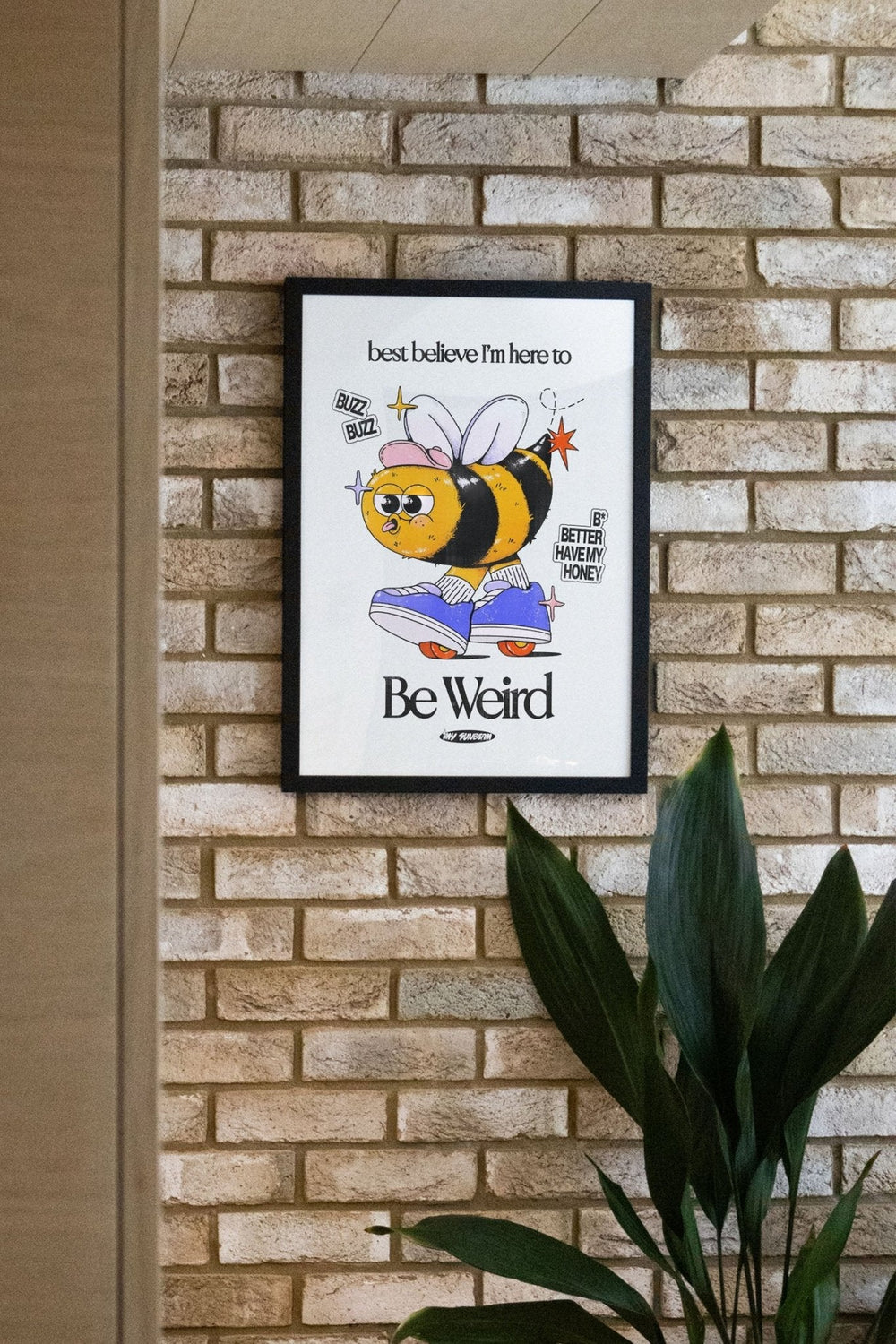 Playful Cartoon Art Print - Be Weird by My Sunbeam | East Side Studio ...