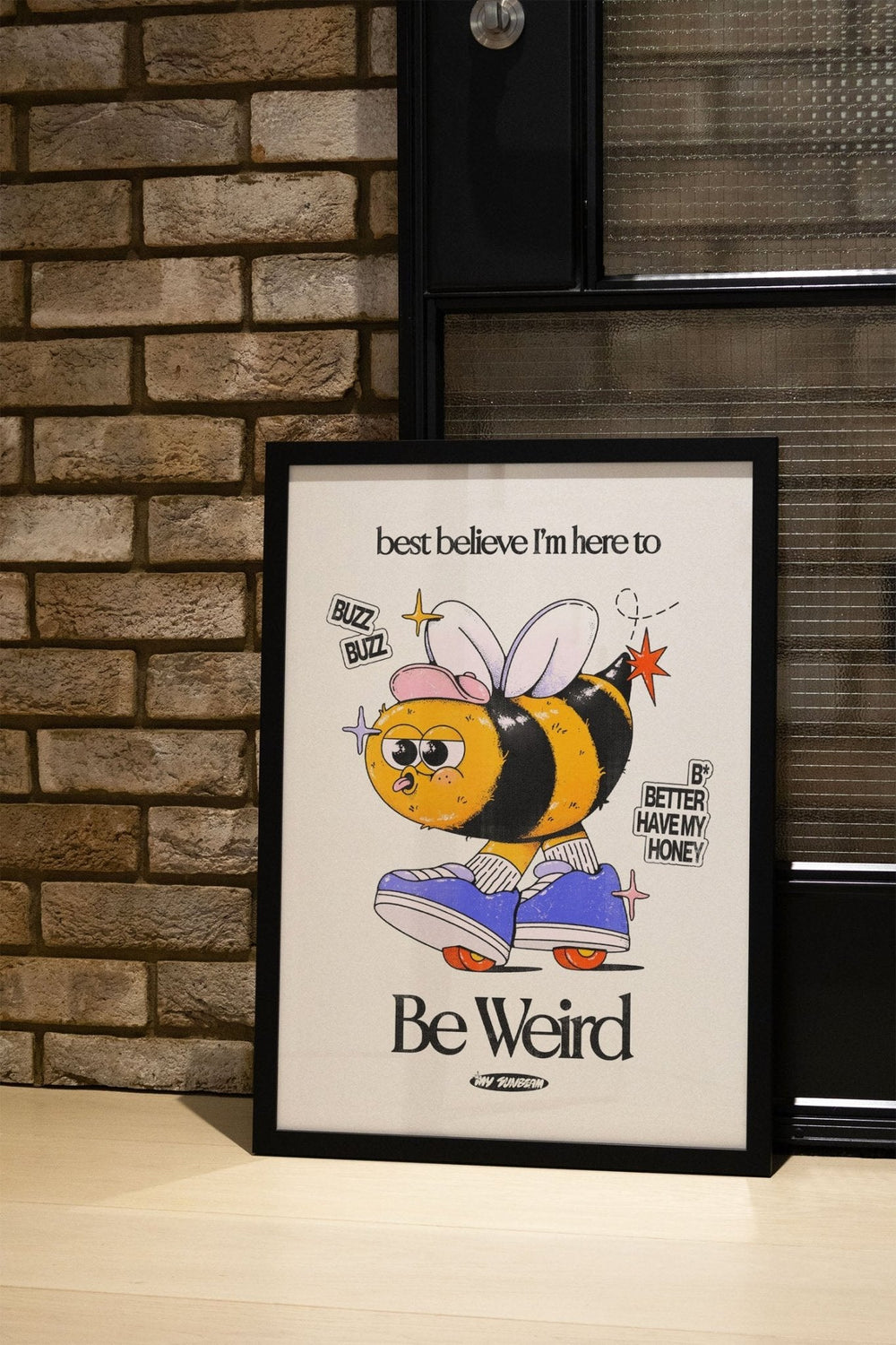 Playful Cartoon Art Print - Be Weird by My Sunbeam | East Side Studio ...