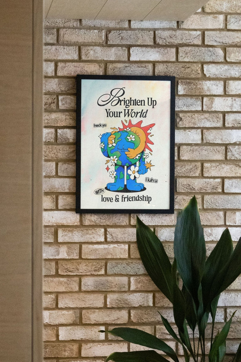 Whimsical Cartoon Art Print - Bright World by My Sunbeam | East Side ...