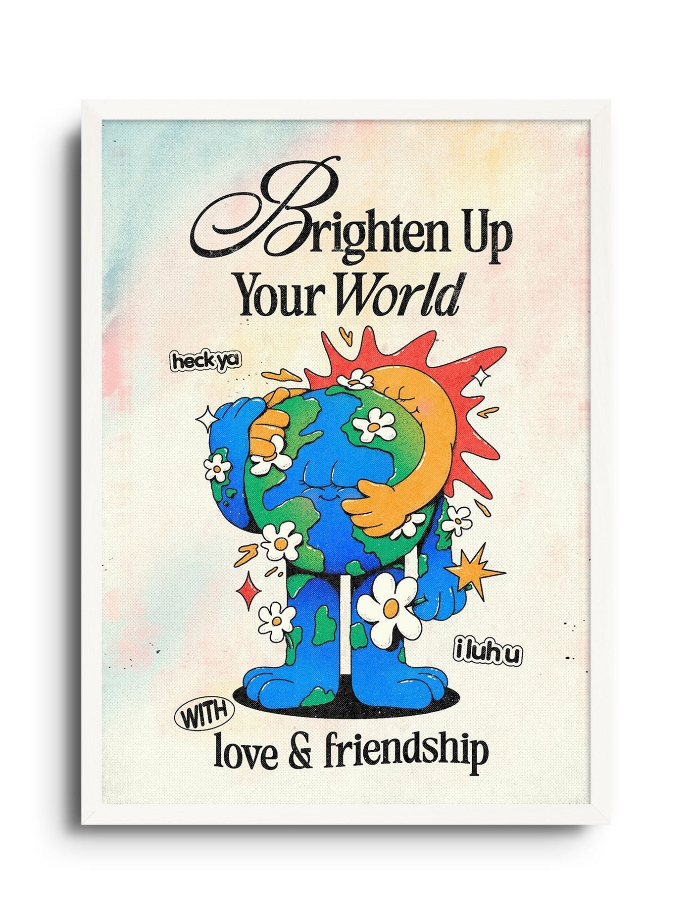 Whimsical Cartoon Art Print - Bright World by My Sunbeam | East Side ...