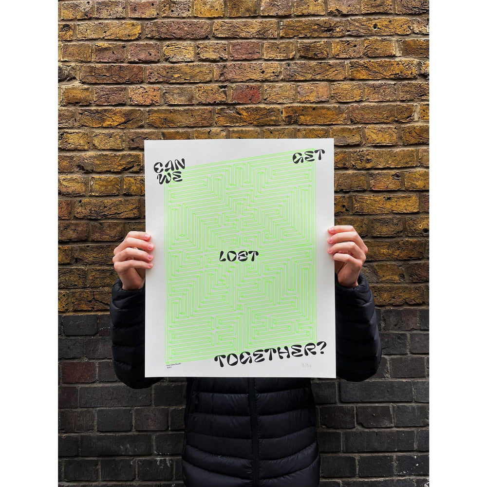 Geometric Text Art Print - Can We Get Lost Together? | East Side Studio ...