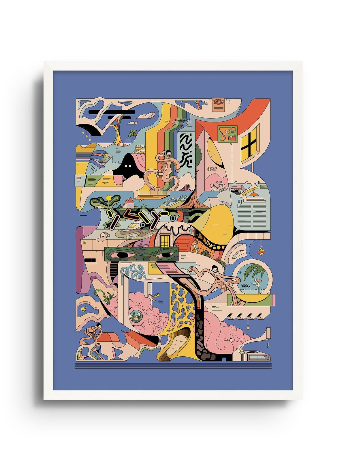 Abstract Illustration Art Print - Egg Yolk Empress of the Human Colony ...