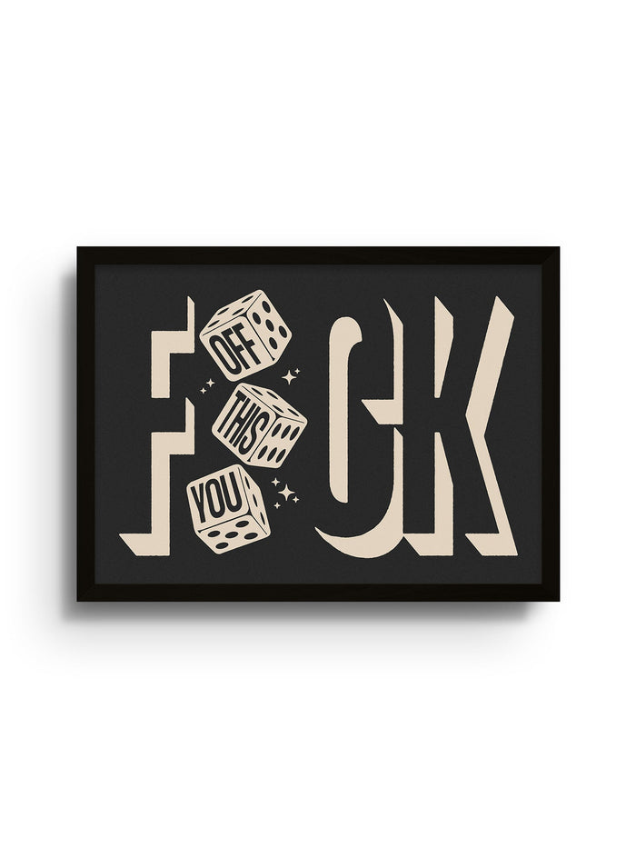 Bold Typography Art Print - FCK by whatsalexdrawn | East Side Studio London