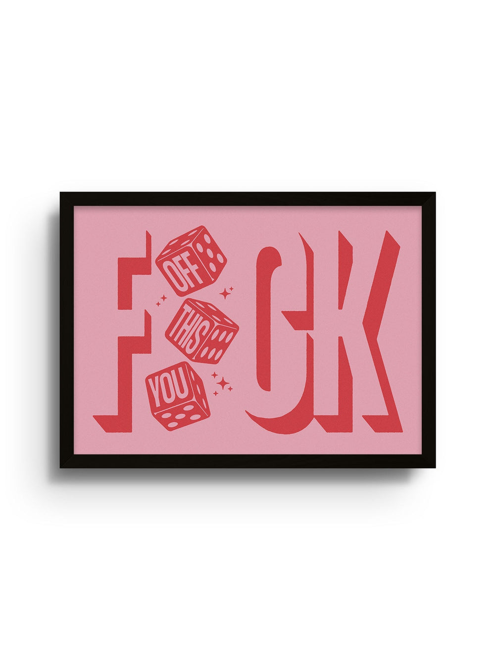 Bold Typography Art Print - FCK by whatsalexdrawn | East Side Studio London