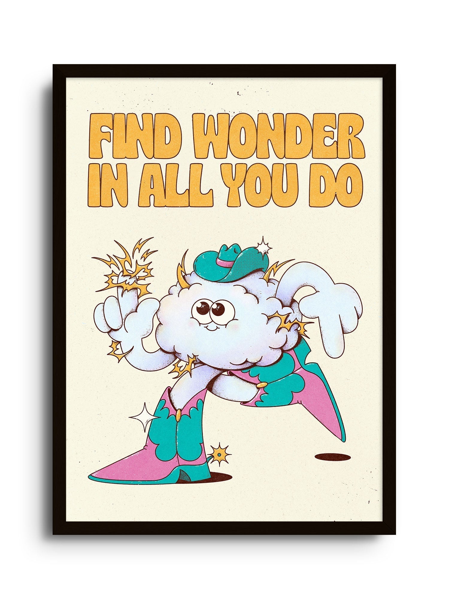 Whimsical Cartoon Art Print - Find Wonder In All You Do by My Sunbeam ...