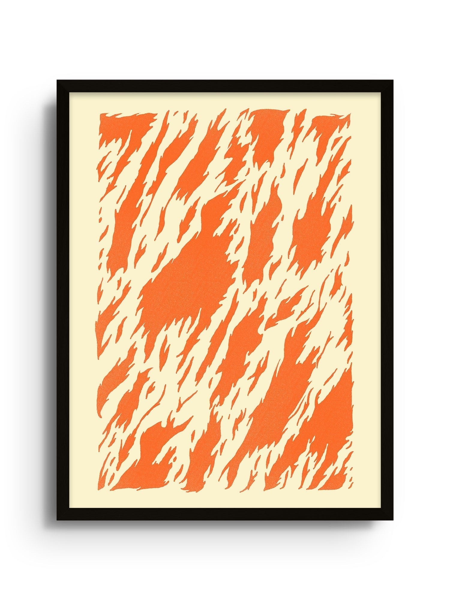 Abstract Expressionist Art Print - Flames by Fergus Hannant | East Side ...