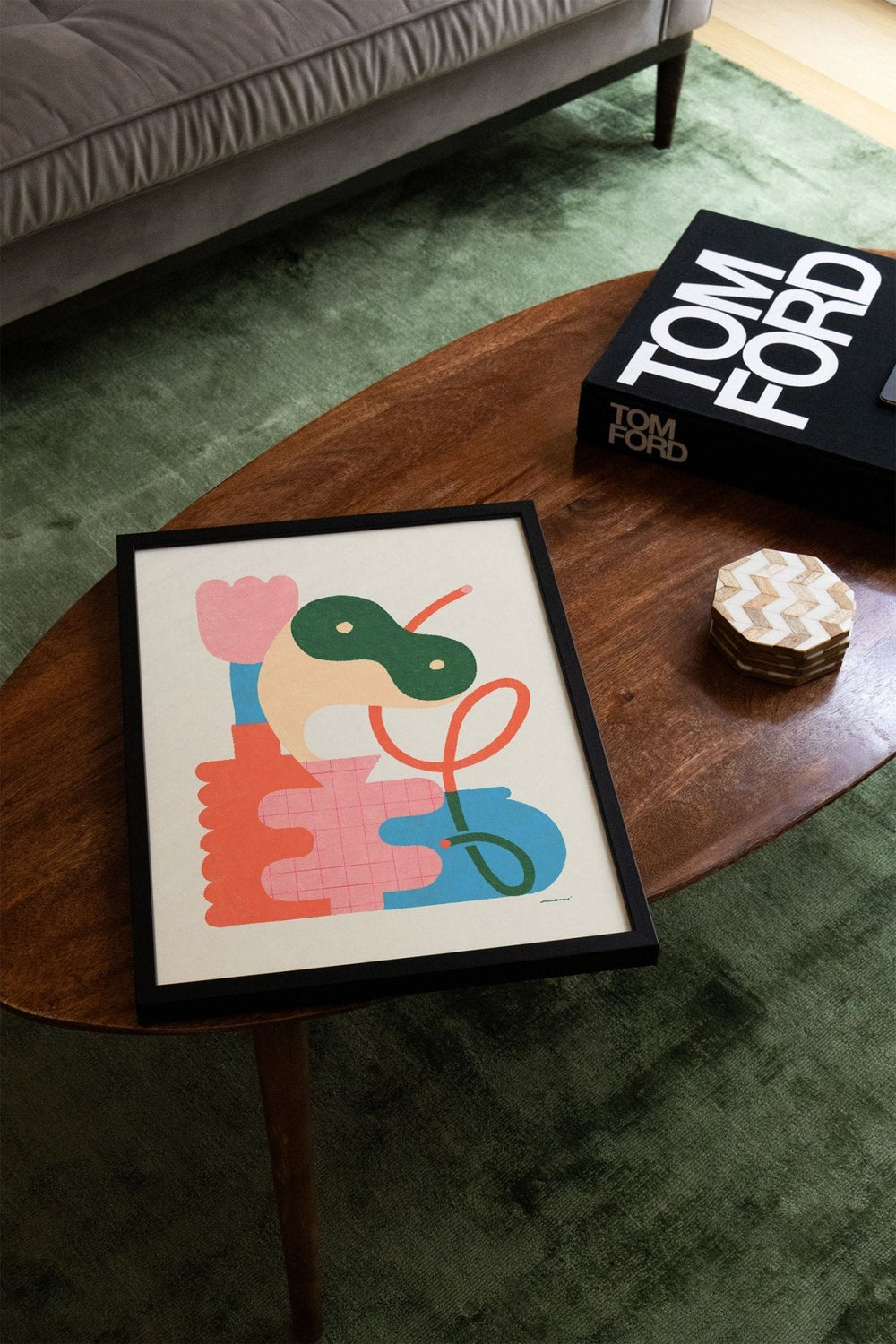 Abstract Geometric Art Print - Flower and Base 02 by Monu | East Side ...