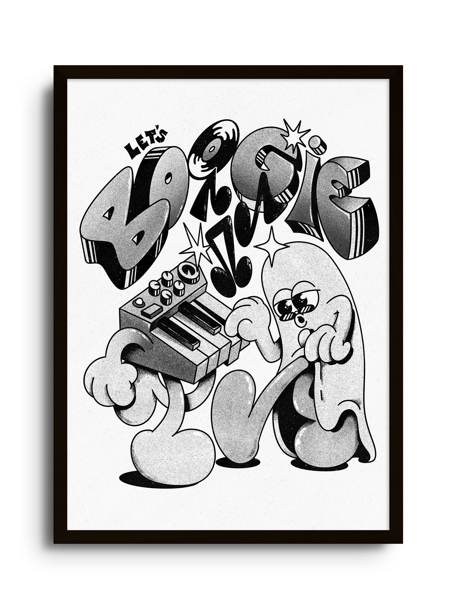 Retro Cartoon Art Print - Let's Boogie by My Sunbeam | East Side Studio ...