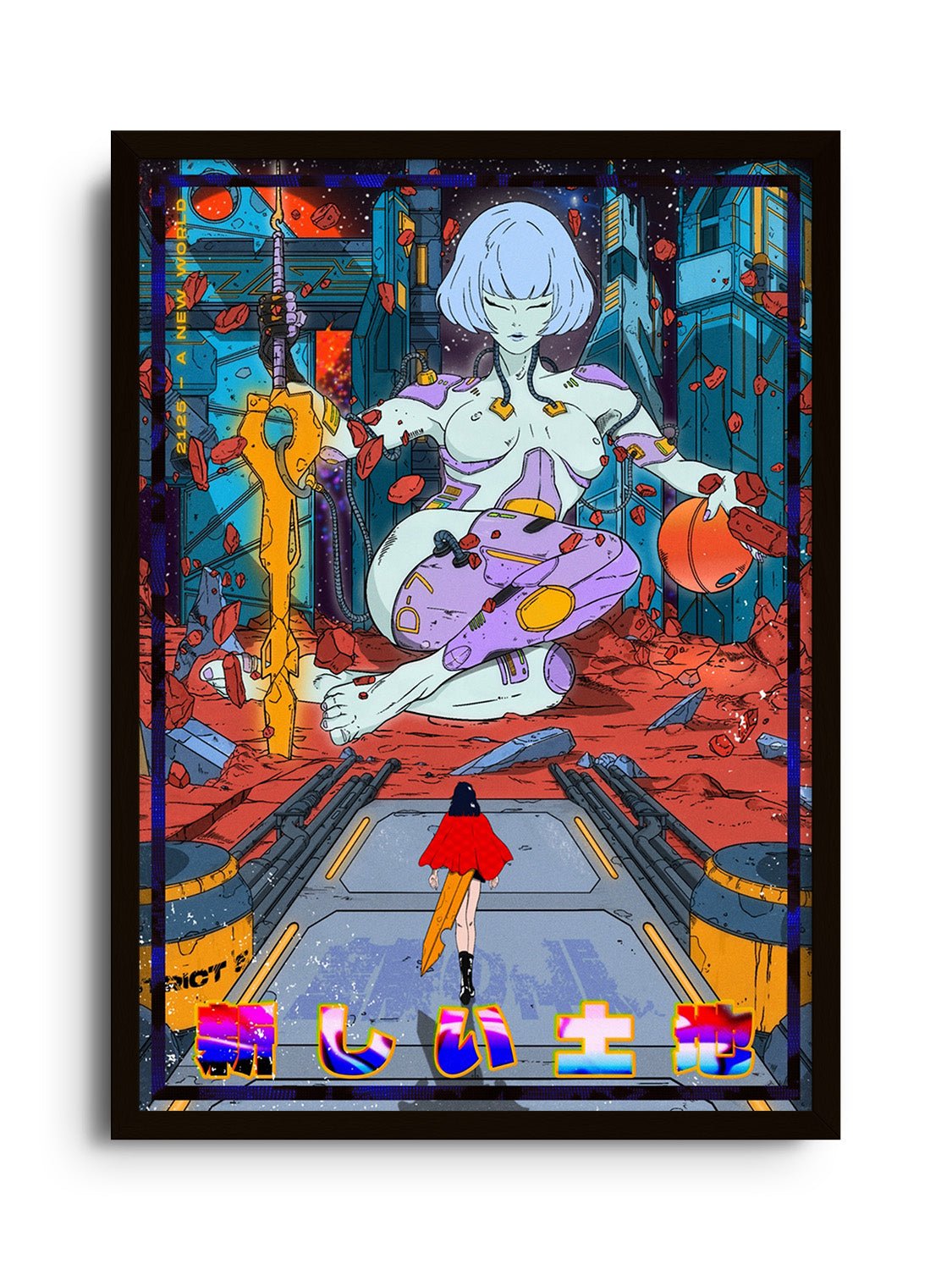 Futuristic Anime Art Print - Mighty Deity by Jeremy Gdalia | East Side ...