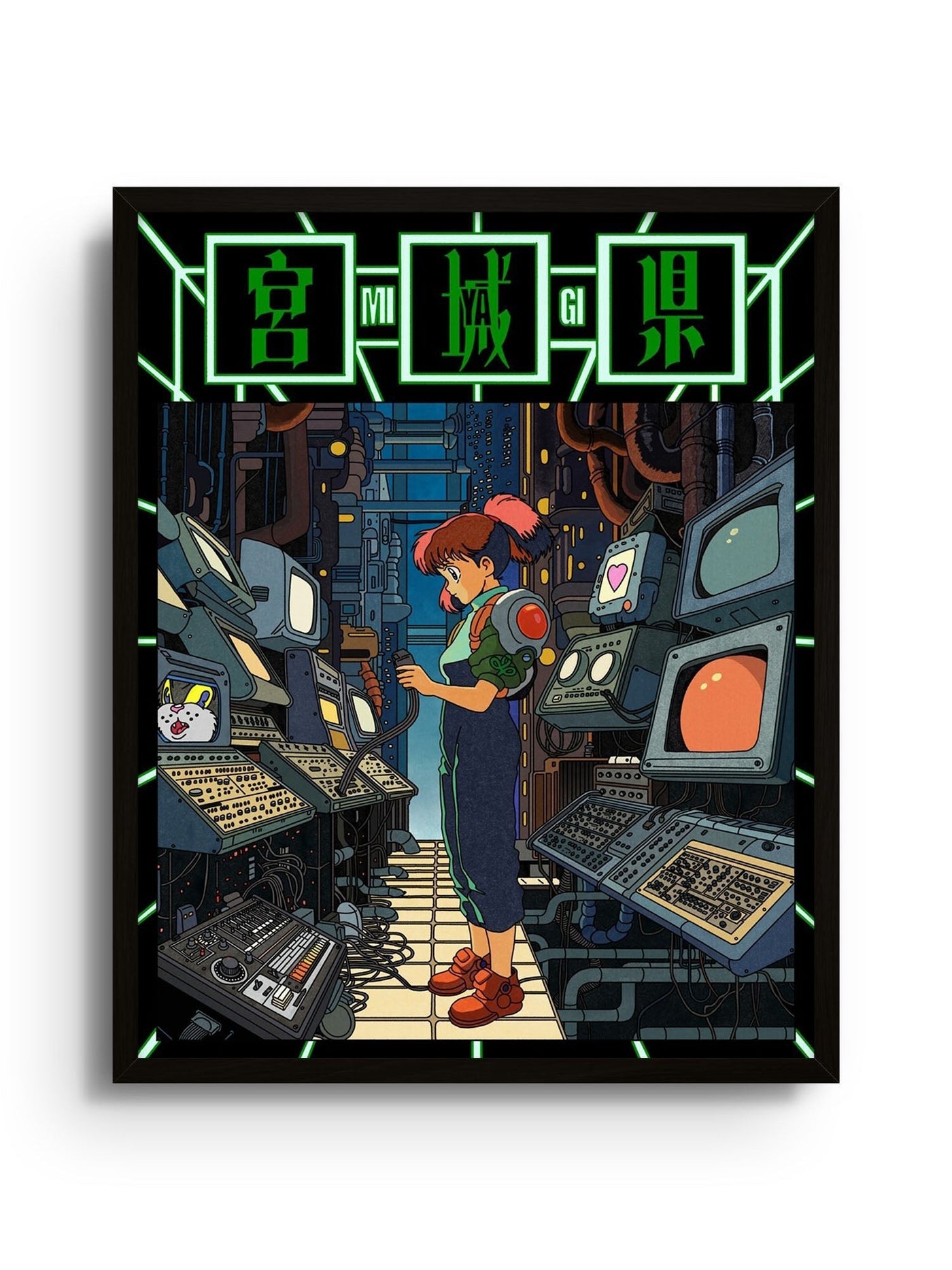 Cyberpunk Illustration Art Print - MIYAGI by Apollo Thomas | East Side ...