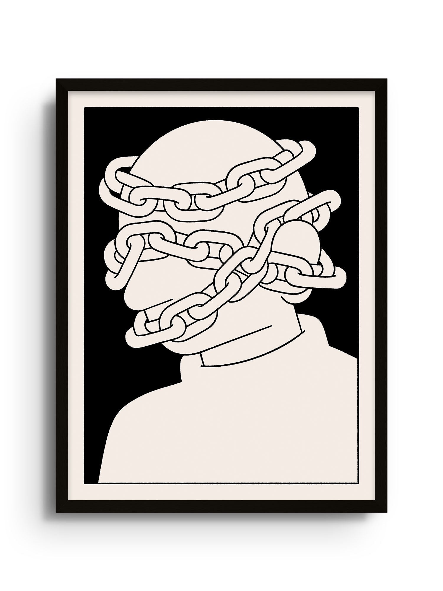 Minimalist Illustration Art Print - OVERTHINKING by Matt Jennings ...