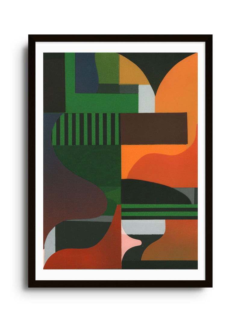 Geometric Abstract Art Print - Pier by Rikki Hewitt | East Side Studio ...