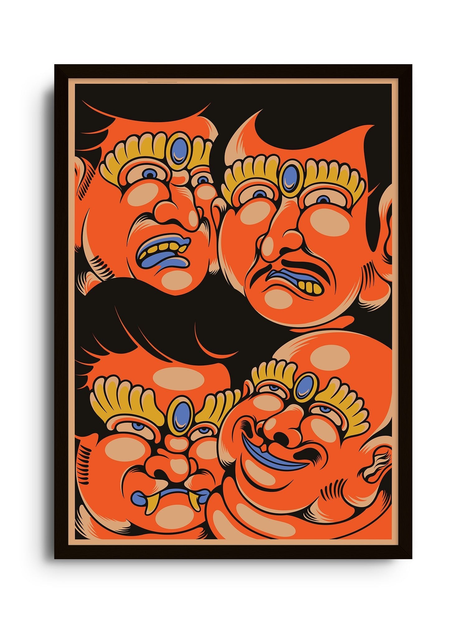 Vibrant Graphic Art Print - Portrait of Life by Cokorda Martin | East ...