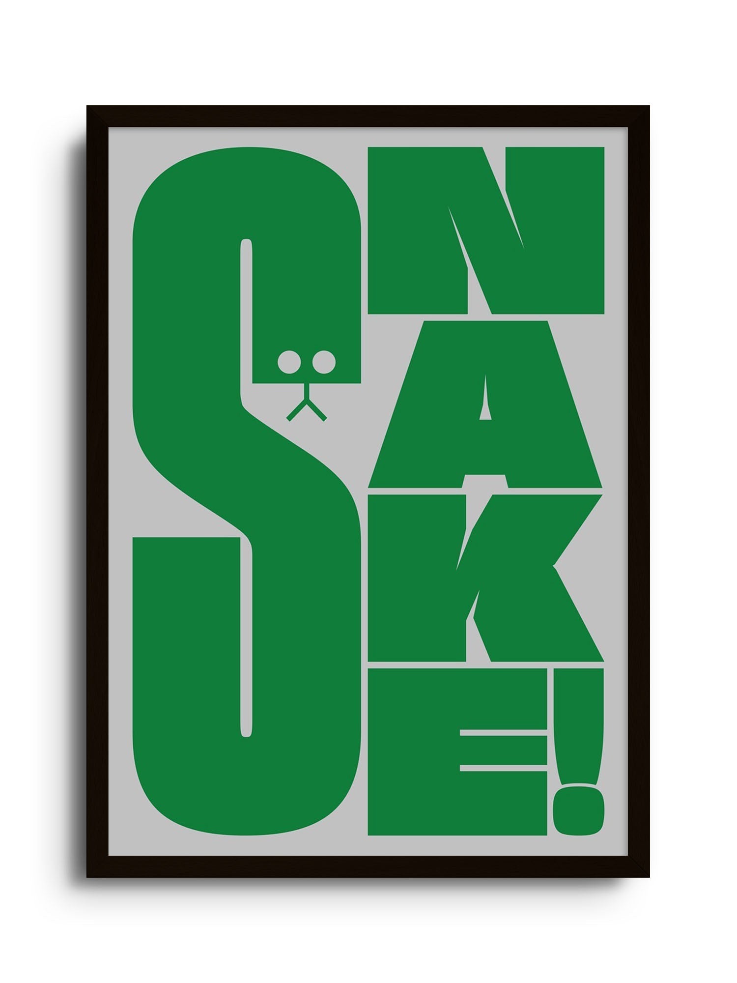 Bold Typography Art Print - Snake by Jérôme Bizien | East Side Studio ...