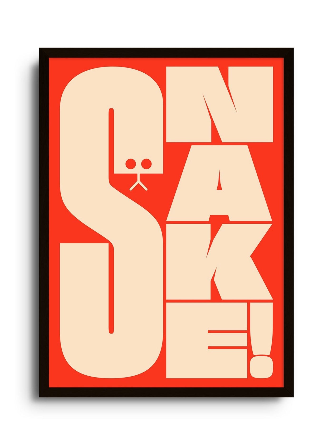Bold Typographic Art Print - Snake by Jérôme Bizien | East Side Studio ...