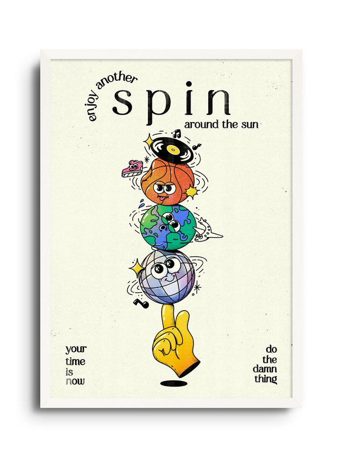 Whimsical Cartoon Art Print - Spin Around The Sun by My Sunbeam | East ...