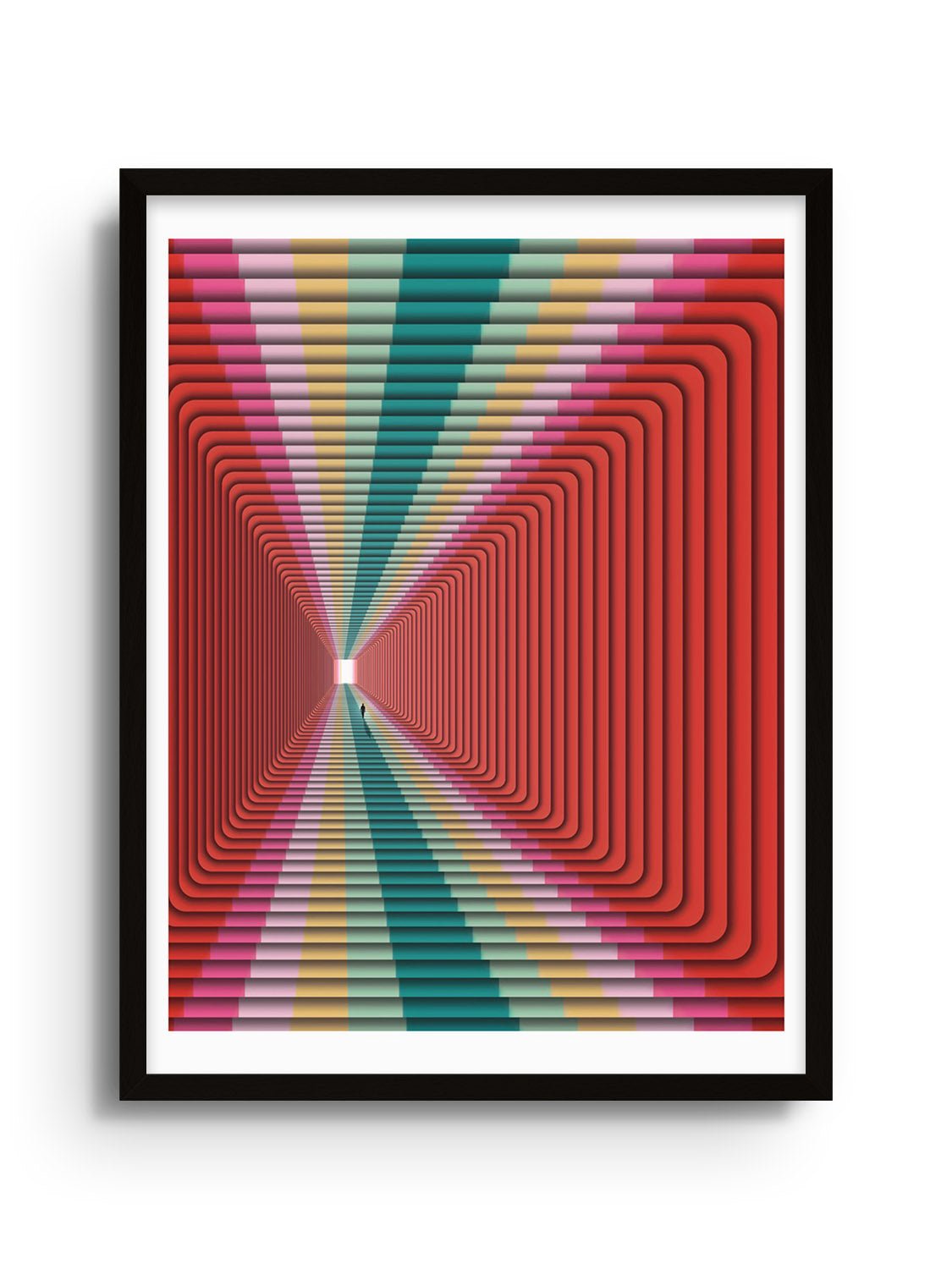 Geometric Digital Art Print - Stepping Through by Michael Strevens ...