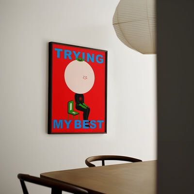 Graphic Art Print - Trying My Best by Jun Ioneda | East Side Studio London