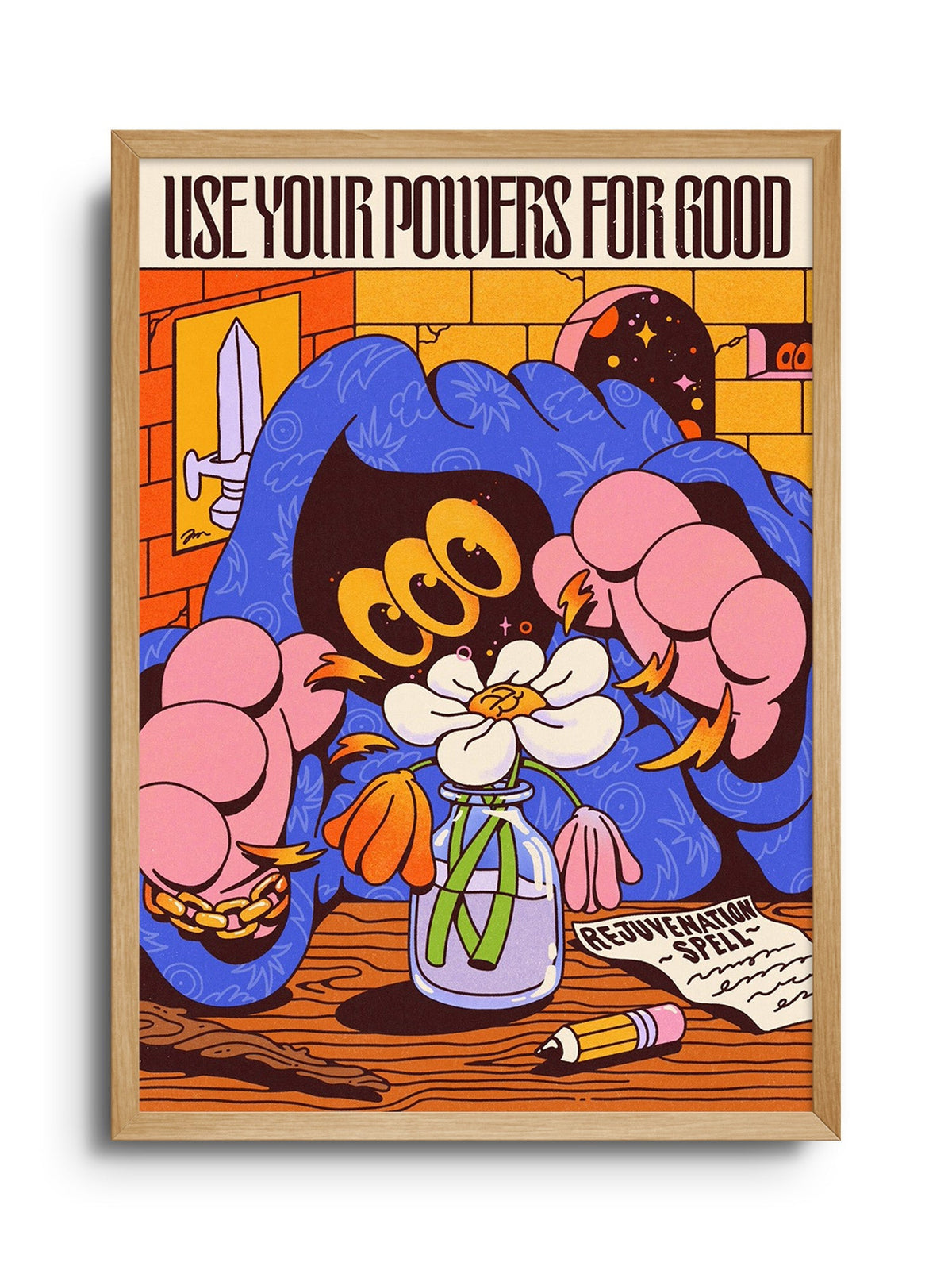 Cartoon Fantasy Art Print - Use Your Powers by My Sunbeam | East Side ...