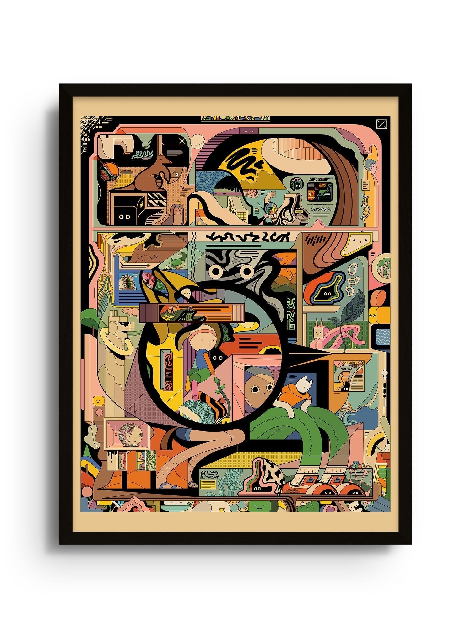 Abstract Illustration Art Print - ygnbsogj by Ori Toor | East Side ...